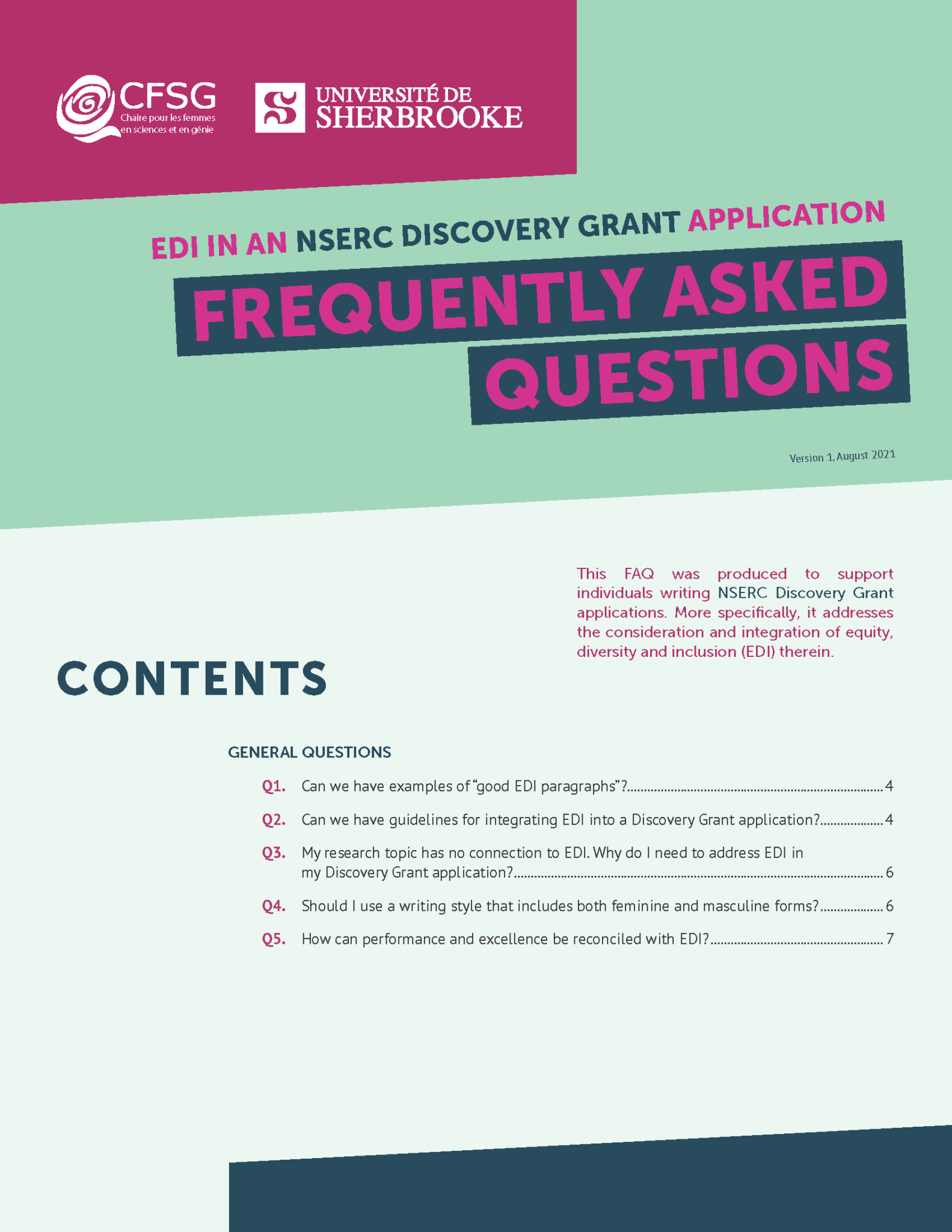 Resources for Implementing EDI in Research - Chaire pour les femmes en ...